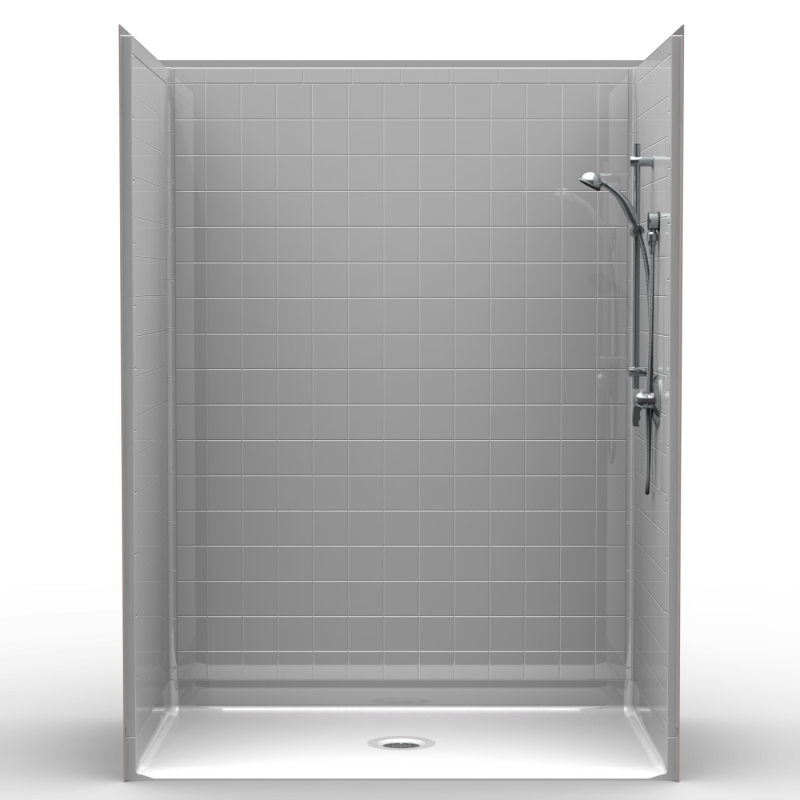 Barrier Free Shower - Five piece 60x36 - Real Tile Look
